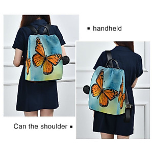 senya Women's Fashion Backpack Purses Handbags Monarch Butterfly Shoulder Bag Travel bag