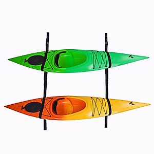 MOPHOEXII Kayak Storage Straps | Adjustable Heavy-Duty Wall Hanger Strap Storage Sling System- Hanging Two (2) Kayaks, SUP Paddle Boards in Garage