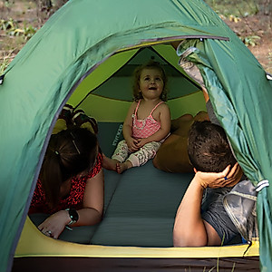 INVOKER Camping Sleeping Pad – 3.1 inch UltraThick Elasticity Foam Fast Self-Inflating Insulated Durable Camping Mat with Pillow for Tent Backpacking Traveling and Hiking Air Mattress