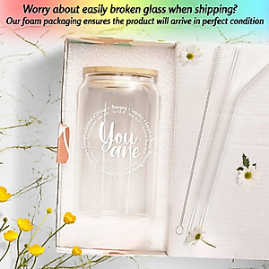 88FERMION Christian Gifts for Women, Inspirational Gifts for Women, Spiritual Gifts for Women, Birthday, Best friend, Catholic, Motivational, Religious Gifts for Women, 16 Oz Coffee Glass