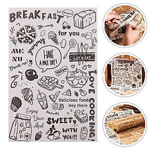 Hemoton 4 Rolls Baking Paper Rolls Baking Dishes for Oven Baking Supplies Delicatessen Paper Candy Air Fryers Barbecue Food Paper White Coated Paper Wrapping Paper Oil Absorption