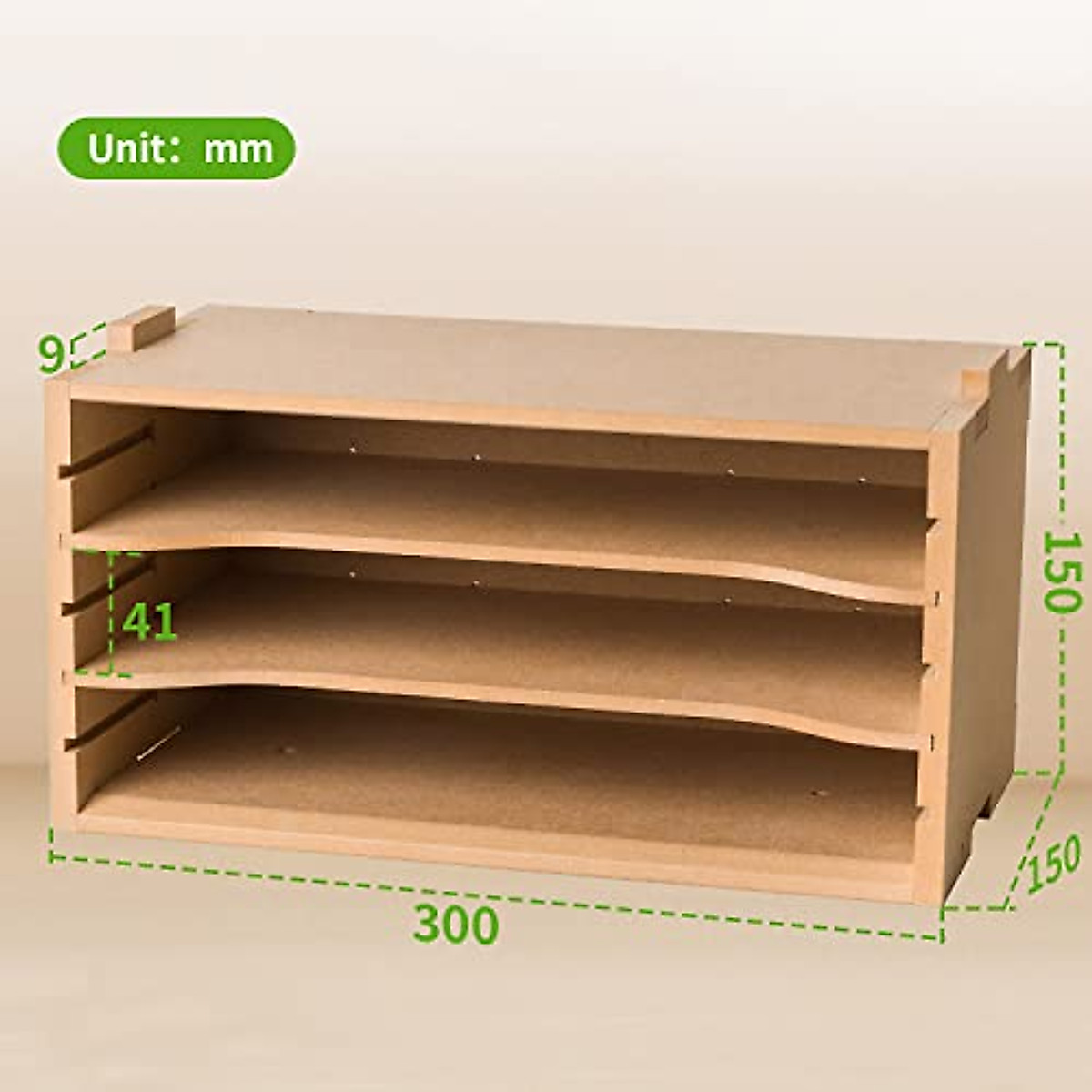 Bucasso Wooden Mold Making Tools Storage Box, Model Paint Organizer with MDF Material, Model Kit Tool Organizer Rack, Paint Rack, Brush/Tool Holder Suitable for Tamiya and Gundam Tools, GK5