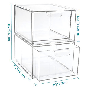 Vtopmart 2 Pack Makeup Organizer and 4 Pack Food Storage Organizer