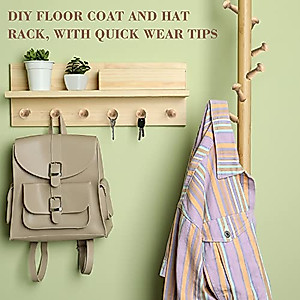 50 Pcs Mini Shaker Pegs Wooden Hooks Wall Mounted, Smooth Texture Wood Pegs for Hanging Coat Hat Towel Clothes Wall Organizing Supplies, 0.98 x 0.43 Inch