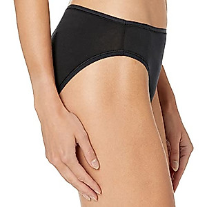 Amazon Essentials Women's Cotton High Leg Brief Underwear (Available in Plus Size), Pack of 6, Black, X-Large