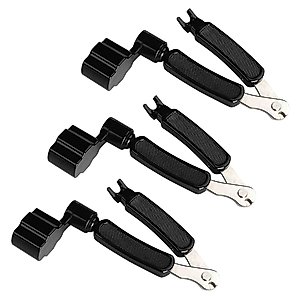 CJRSLRB 3Pack Guitar String Winder Guitar String Cutter and Bridge Pin Puller, 3 in 1 Guitar Tool Guitar Accessories