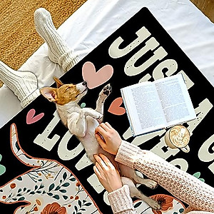 Just A Girl Who Loves Dachshund Blanket | Funny Gift for Animal Lover | Dachshund Lovers Home Decor for Girls | 40"x50" Dachshund Lover Gift Blanket for Halloween Christmas Birthday