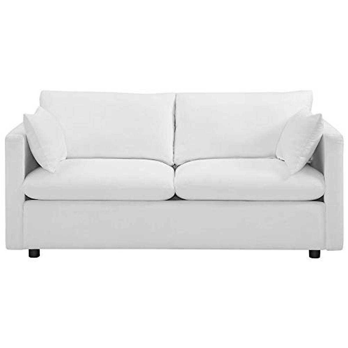 Modway EEI-3044 Activate Contemporary Modern Fabric Upholstered Apartment Sofa Couch In White