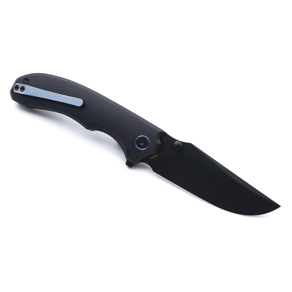 Miguron Knives M Centurion Flipper Folding Knife 3.5" Black PVD 14C28N Blade Black G10 Handle Pocket Knife MGR-812BK
