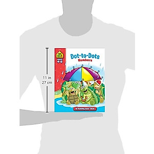 School Zone - Dot-to-Dots Numbers Workbook - 32 Pages, Ages 3 to 5, Preschool to Kindergarten, Connect the Dots, Numerical Order, Coloring, and More (School Zone Activity Zone® Workbook Series)