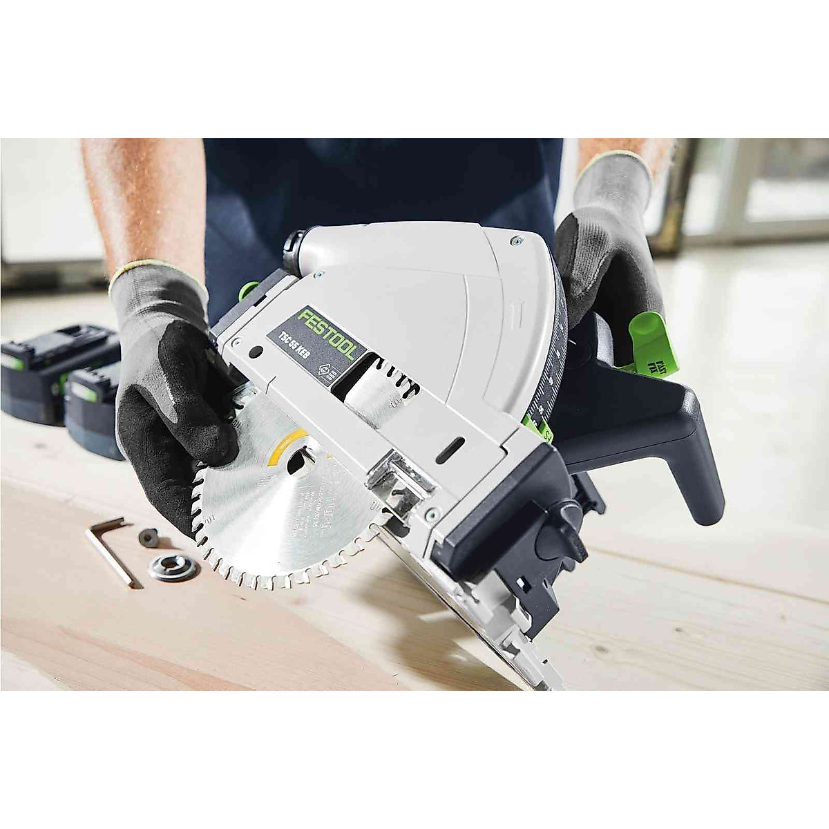 Festool 577664 Cordless Track Saw TSC 55 2x18V 5.0 Ah KEBI-F-Plus and 55-Inch Guide Rail