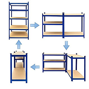 Garage Shelving Units, 5 Tier Metal Shelves for Storage, Storage Shelves Kitchen Shelves Adjustable Metal Shelving Unit Utility Rack Shelves, Heavy Duty 875KG Capacity Pantry Shelves, 28" x 12" x 58"