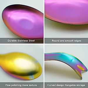 Fish Shape Stainless Steel Spoon Rest for kitchcen Countertop,Utensil Spoon Holder, Spatula Ladle Holder Brushed Finish Heavy Duty,Dishwasher Safe 10Inch by3.7Inch