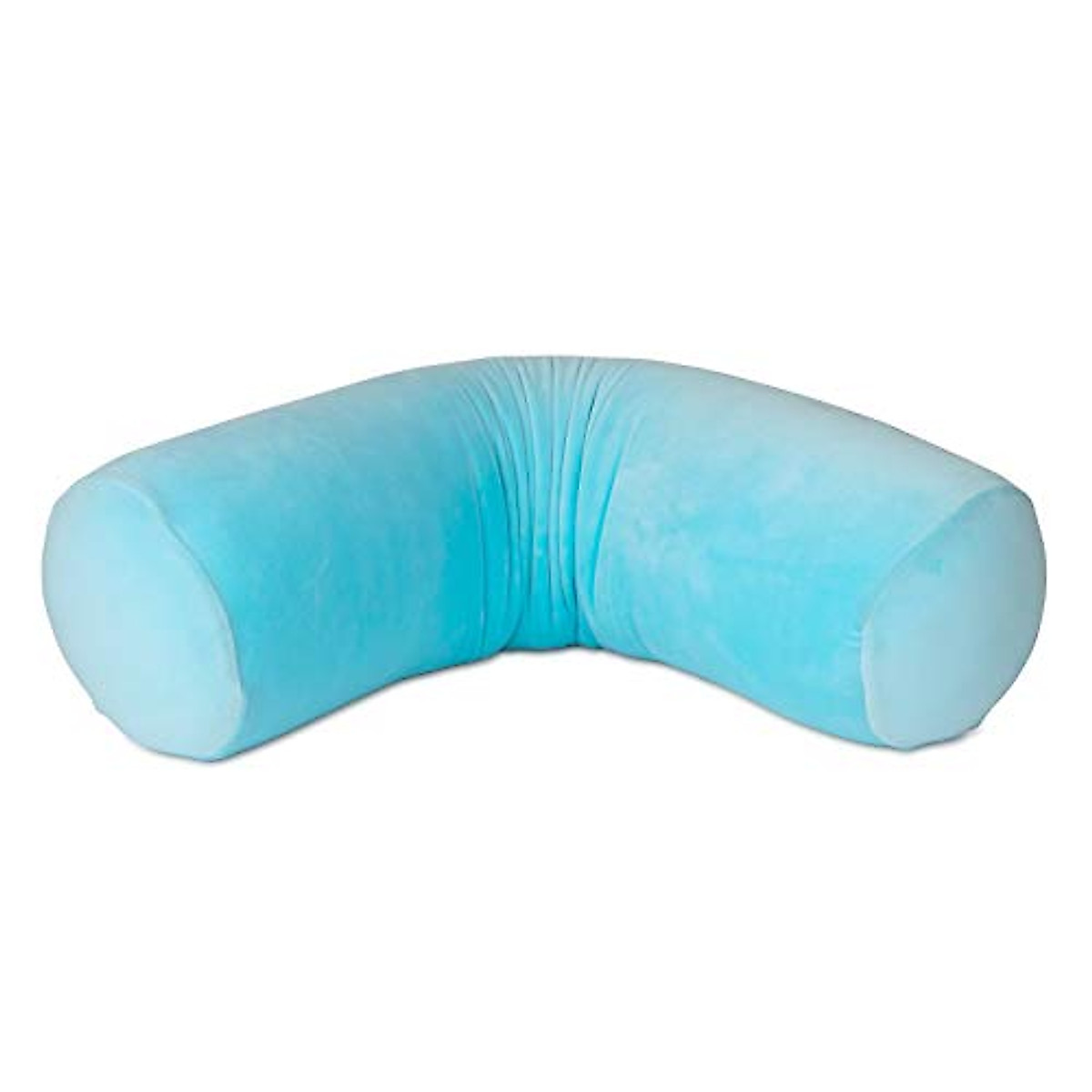 Dash Sensations Sensory Kids Body Pillow – Ultra Soft Plush Removable Cover – Large 30” Roll Cushion with Tactile Mini Beads for Naps, Sleeping, Play and Relaxation (Blue)