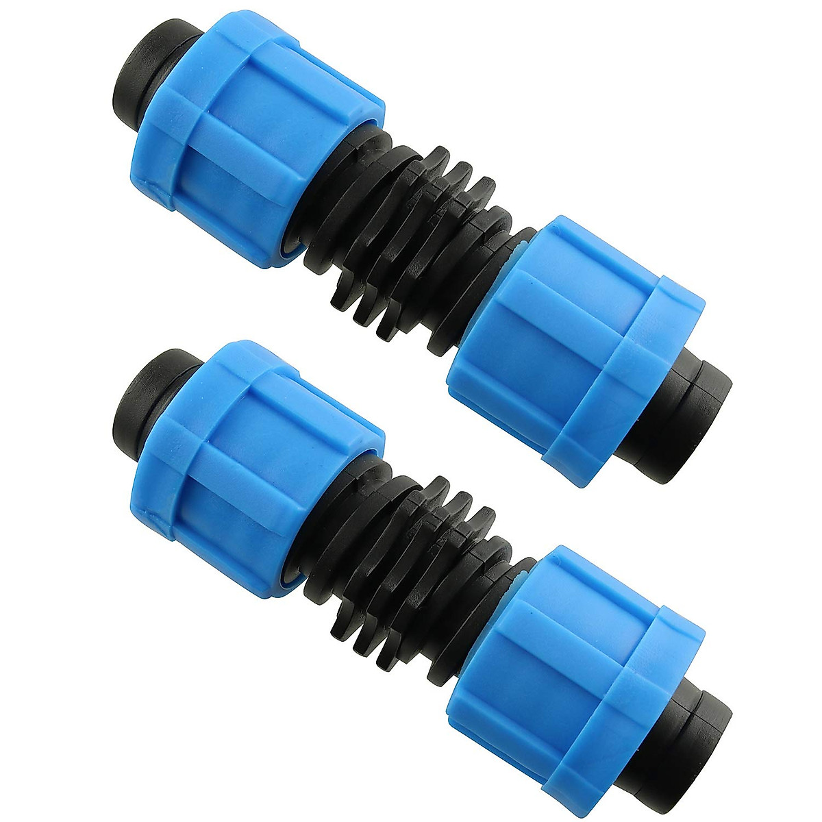 JCBIZ 10pcs Drip Irrigation Coupling 16mm Blue Connector Farm Irrigation Tools 1/2" Universal Joint Drip Irrigation Tube Fittings for Most 16-17mm Drip Irrigation Tube