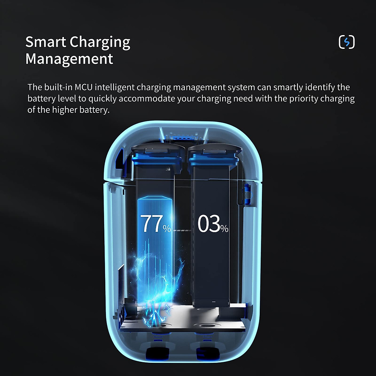 MoriEnzi for Insta360 X3 Battery Intelligent Fast-Charging case Portable Battery Storage Box 360X3 Accessories 2 Battery Charger