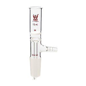 CS Labglass Borosilicate Glass Buchner Filtering Funnel 15ml with Fine Frit (G3), Glass Buchner Filter Funnel with 24/40 Standard Taper Inner Joint and Vacuum Serrated Tubulation (15mL)