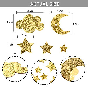 Twinkle Twinkle Little Star Baby Shower - Star Confetti For First Birthday, Over The Moon Theme Party Decorations Supplies With Baby Boy Girl, Party Photo Props For Baby Shower