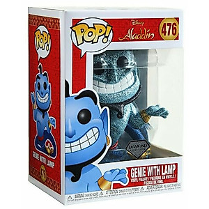 Funko Movies: Aladdin - Diamond Glitter Genie with Lamp Collectible Figure, Multicolor
