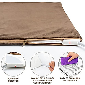NAMOTEK Pet Heating Pad, Safe Electric Heating Pad for Dogs and Cats Indoor Warming Pad with Auto Constant Temperature