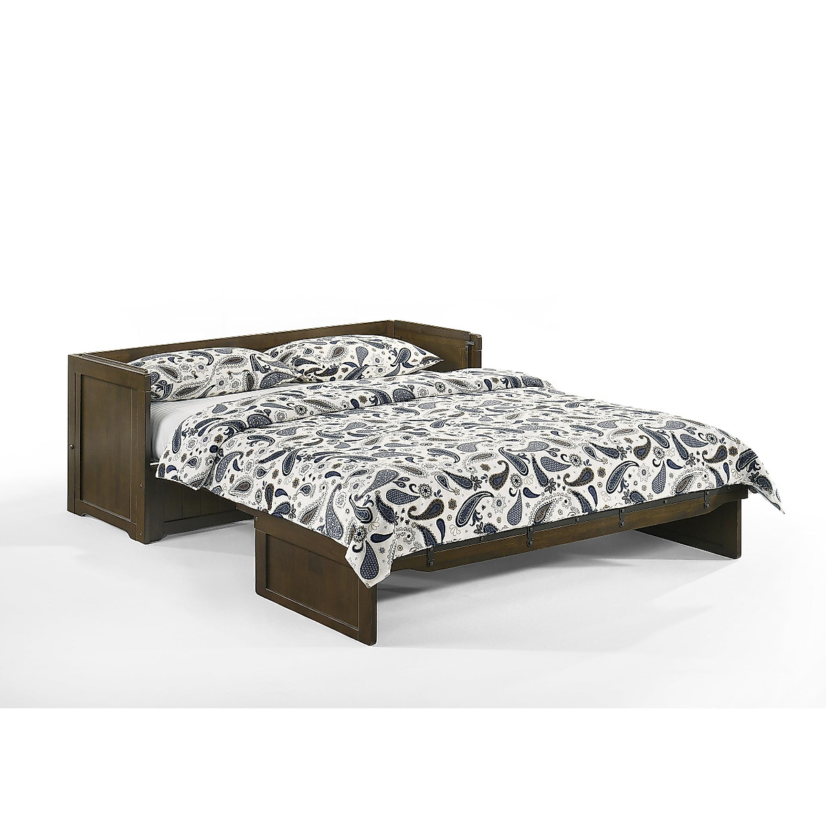 Night & Day Furniture Murphy Cube Cabinet Bed (Rustic Brown w/Ranchero Hardware, Queen Pre-Assembled)