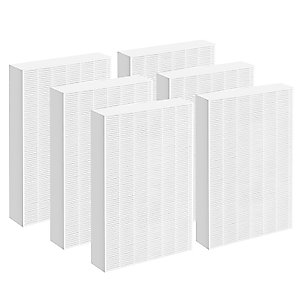 Replacement Filter R Compatible with Honeywell Air Purifier HPA300 HPA200 HPA100 and 5000 Series, 6 Pack True HEPA Filter, Fits for Honeywell R Filter (HRF-R3 & HRF-R2 & HRF-R1)