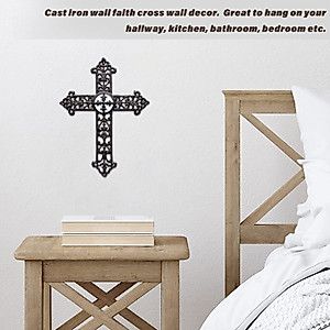 Ontrip Metal Crosses Wall Decor, Crosses Wall Decor 15'', Hanging Crosses Wall Decor, Celtic Cross Wall Decor, Gifts for Families and Friends