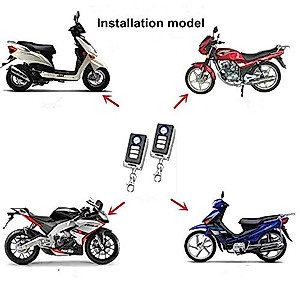 DC12V Motorcycle Anti-Theft Alarm Security System Remote Control Engine Start Bike Anti-Hijacking Cutting Off Remote Engine Start Arming Disarming