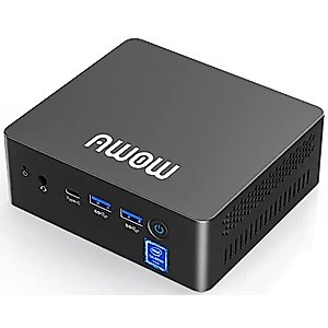 AWOW Mini PC Intel Celeron N4120 8GB RAM 256GB M.2 SSD, Mini Desktop Computer Support 4K UHD, Dual WiFi, HDMI, BT 4.2 for Business Home Office