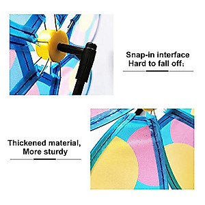 HADEEONG 4PCS Wind Spinners for Yard and Garden, Lawn Yard Decorations Pinwheels Colorful Whirligigs Windmill Kids Toys for Outdoor Decor