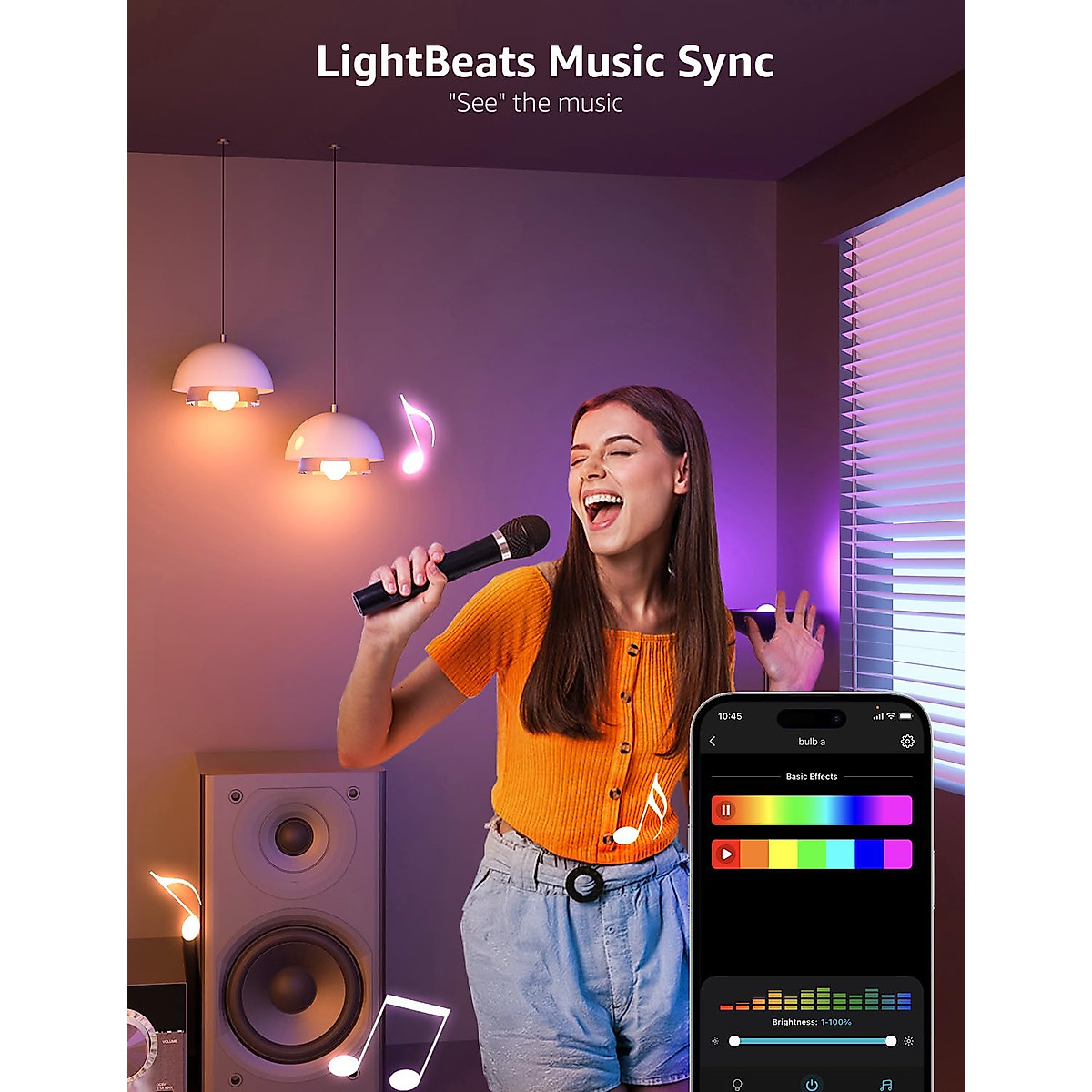 Lepro B1 AI Smart Light Bulbs - WiFi & Bluetooth RGBWW Color Changing LED Bulb Compatible with Alexa & Google Assistant, AI Generated Lighting LLM, AI Voice Control, Music Sync, 2.4GHz Only, 2 Packs