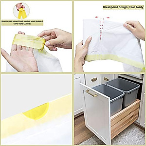 Trash Bags 4 Gallon Drawstring Bathroom 5 Gallon Garbage Bags Small White Ultra Strong Trash Bin Liners 5-7 Gallon for Bathroom Kitchens Office (5-7 GAL 90 Count)