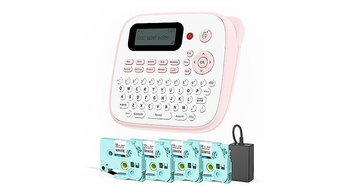 Vixic Pink Label Maker - Portable & Easy to Use