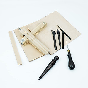 BESTNULE Leather Tools, Leather Strip and Strap Cutter, Leather Cutting Tool, Leather Cutter Adjustable with 3 Blades