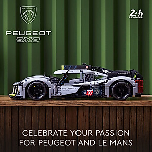 LEGO Technic Peugeot 9X8 24H Le Mans Hybrid Hypercar 42156 Collectible Race Car Building Kit for Adults and Teens, 1:10 Scale Racing Car Model, Gift for Motorsport Fans