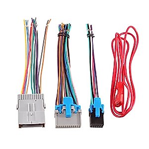 RED WOLF Radio Wiring Harness Male & Female Connector Adapter Plug Replacement for GM Chevy Silverado GMC Buick Vehicles 2003-2007 Install Aftermarket Stereo Wire Cable Plug Kit