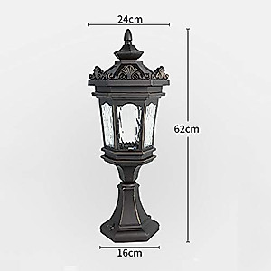 Lights Outdoor Die-cast Aluminum IP65 Waterproof Anti-Rust Pillar Door Post Light Terrace Landscape Exterior Lanterns Column Lamp Commercial Streetlights for Park Garden Community Lighting Stadium