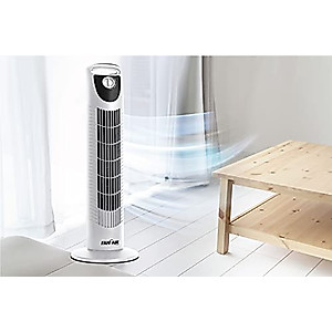 Fanfair 30” Oscillating Tower Fan with 3 Speed Settings and Quiet Operating System, Space Saving and Slim Design, Portable Cooling Fan for Bedroom, Indoor, Office, Studio, Home Use – White Color