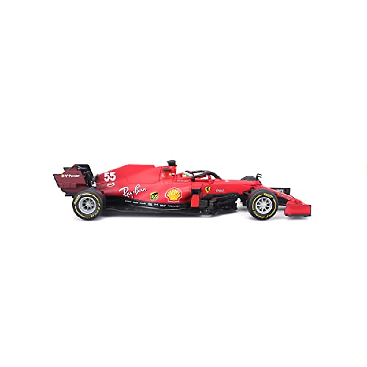 Xiangtat 1:18 Bburago 2021 SF21 F1 NO. #16 Charles Leclerc F1 NO. #55 Carlos Sainz Simulation Diecast Alloy F1 Formula Racing Car Model (1/18 SF21 No.55)