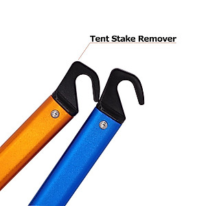 Hikemax Lightweight Outdoor Camping Hammer Aluminum Tent Hammer with Tent Stake Remover, 13-Ounce, Red