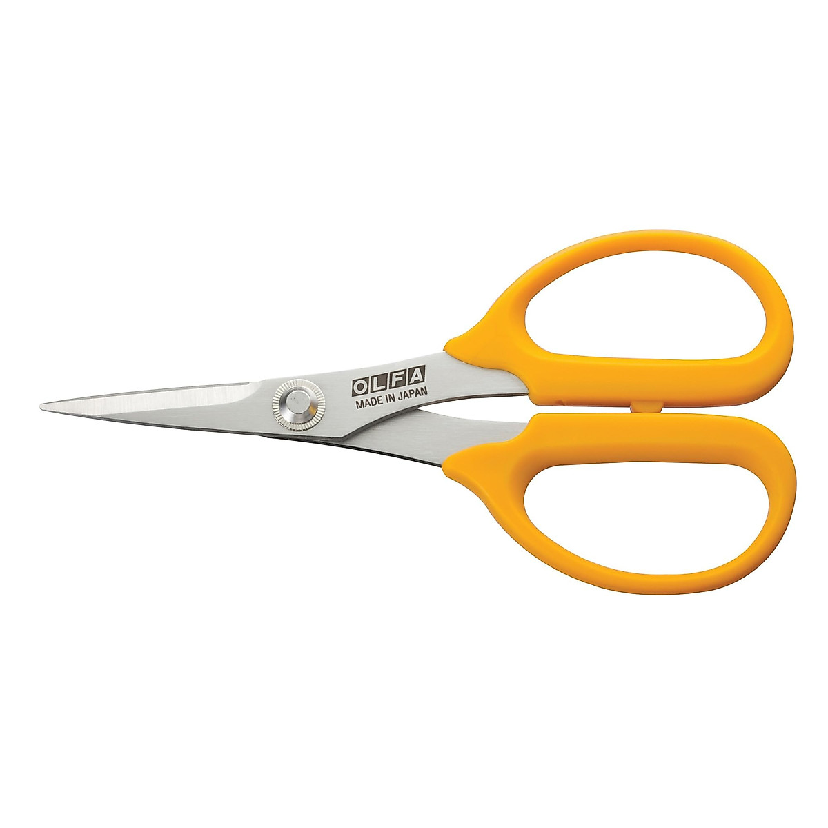 OLFA 5" Straight Edge Stainless Steel Scissors (SCS-4) - 5 Inch Multi-Purpose Heavy Duty Precision Scissors w/ Sharp Blades & Comfort Grip for Home, Fabric, Sewing, Paper, Garden