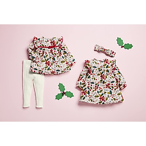 Mud Pie Baby Girl Floral Tunic And Legging, Pink, 9-12 Months