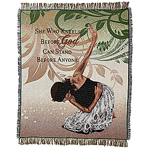 African American Expressions - She Who Kneels Tapestry Throw (100% Cotton, 4' x 5') TH-22