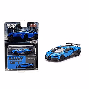 Bugatti Chiron Pur Sport Blue 1/64 Diecast Model Car by True Scale Miniatures MGT00379