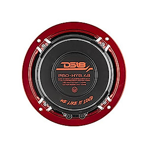 DS18 PRO-HY6.4B 6.5" Hybrid Mid-Range Car Audio Loudspeaker with 1" VC Built-in Compression Driver Horn and Water Resistant Cone 450W Max 225W RMS 4 Ohms (1 Speaker)