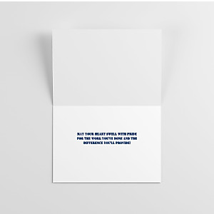 M Market On Mainstreet Graduation Cards w/Premium 32lb White Envelope, Peel and Seal Envelope, Made in the USA by Small Business (Police Academy Graduation)
