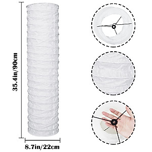 FERCAISH Paper Floor Lamp Shade, Foldable and Minimalist Style Rice Paper Lamps Classic Modern Paper Floor Light Bulb Cage Guard for Living Room Bedroom Décor