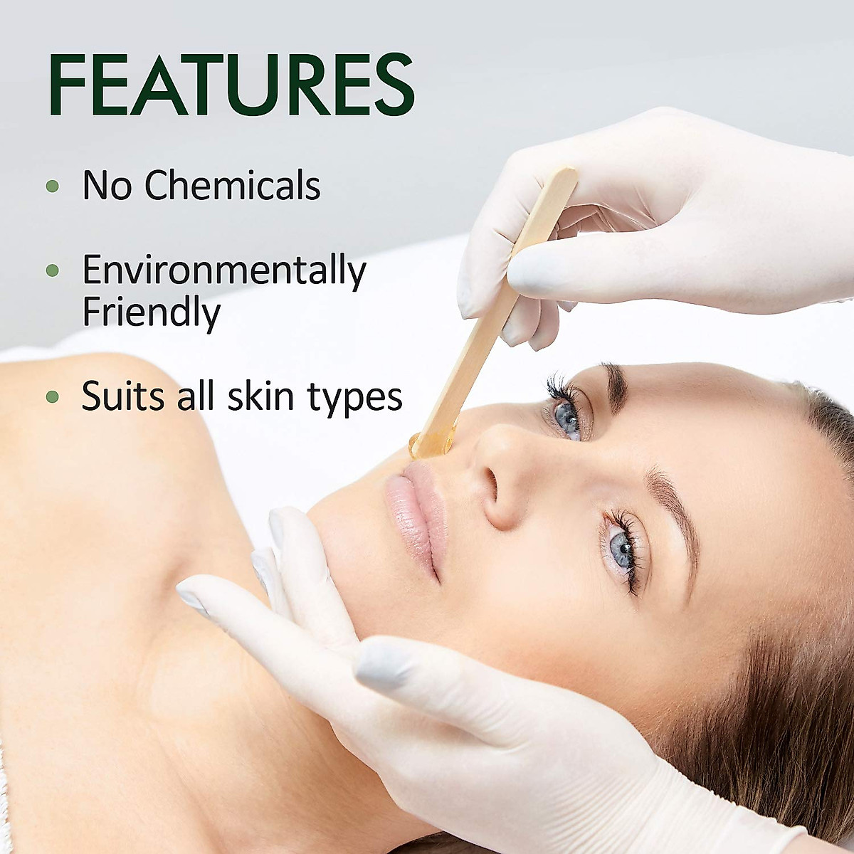 MOOM Organic Travel Wax Kit with Aloe, Tea Tree Oil & Chamomile for Face - Natural Sugar Waxing Glaze with 6 Facial Fabric Strips & 2 Small Wooden Applicator Sticks 1.6 oz. - Facial Wax Kit - 1 Pack