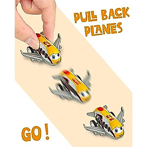 Vileafy 27Pcs Mini Pull Back Airplanes Set Party Favors for Kids Aged 4-8 Years Old, Birthday Return Gifts, Goodie Bag Stuffers, Potty Prizes, Pinata Fillers