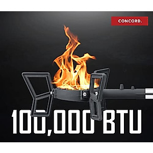 CONCORD Falcon Burner. Full Cast Iron Propane Single Burner. Great for Camping, Outdoor Cooking, Home Brewing, and More